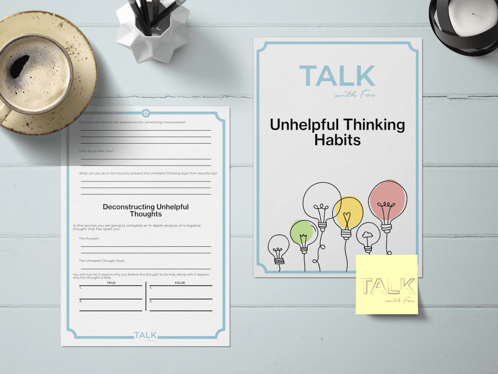 Unhelpful Thinking Habits Worksheets - Talk With Fos
